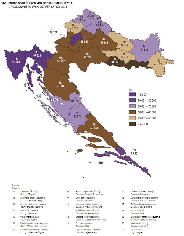 Population density of Croatia (2011) [1024 × 1024] : r/MapPorn